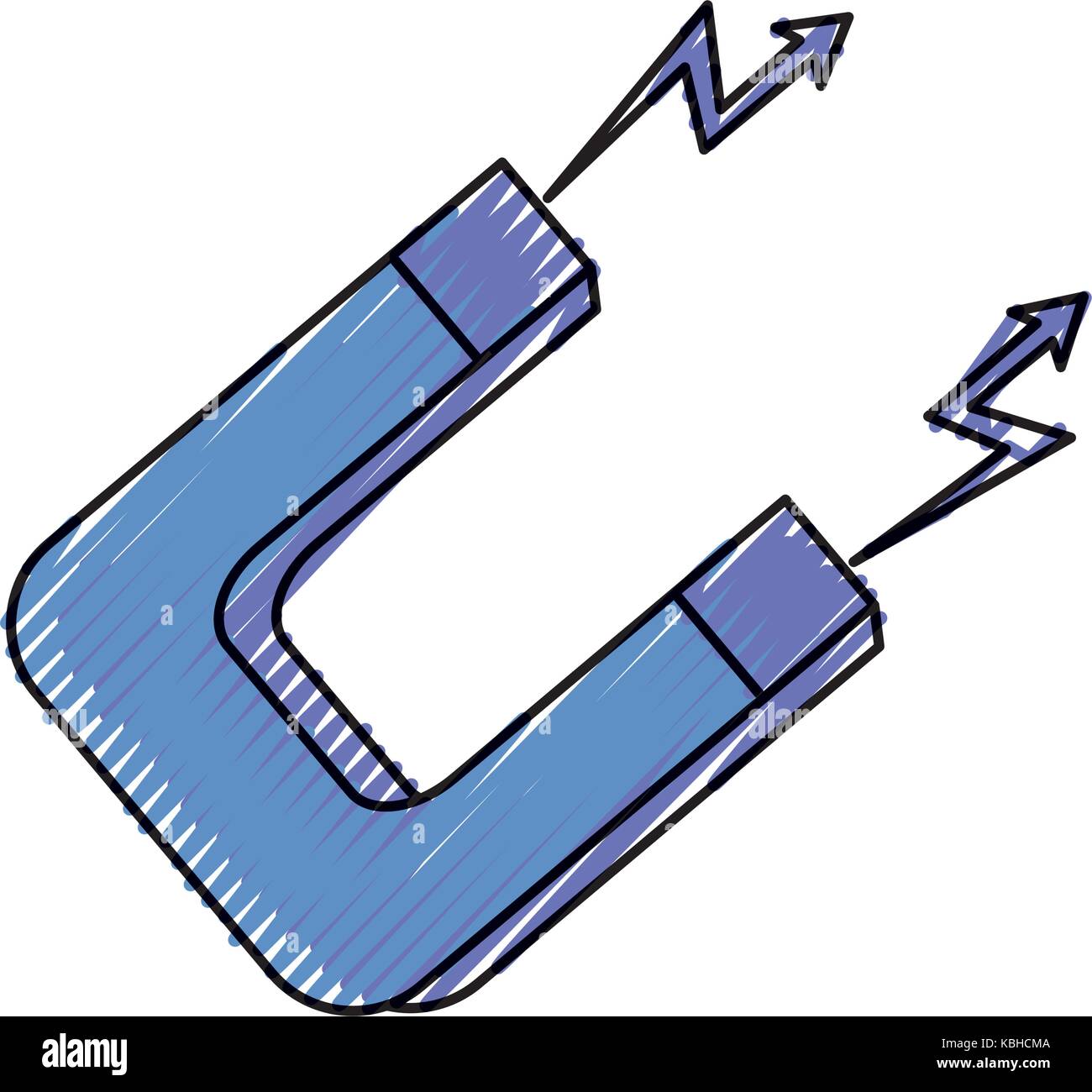 colored magnet doodle over white background vector illustration Stock ...