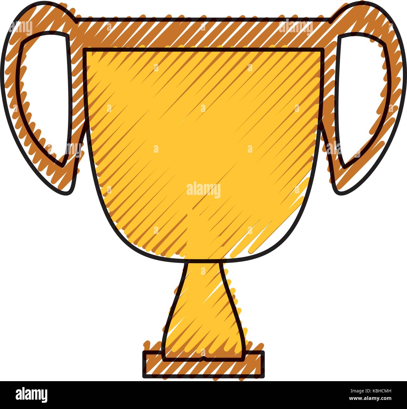 uncolored trophy over white background vector illustration Stock Vector ...