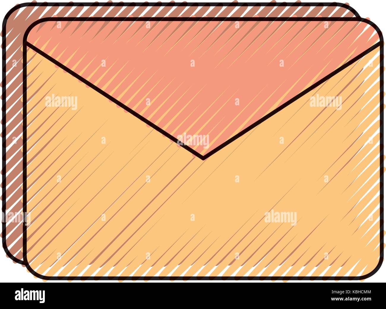 colored envelope doodle over white background vector illustration Stock ...
