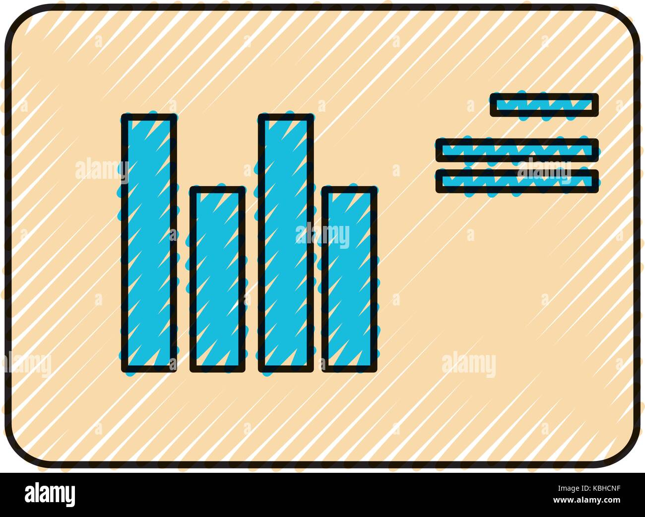 colored statistic graphic doodle over white background vector ...