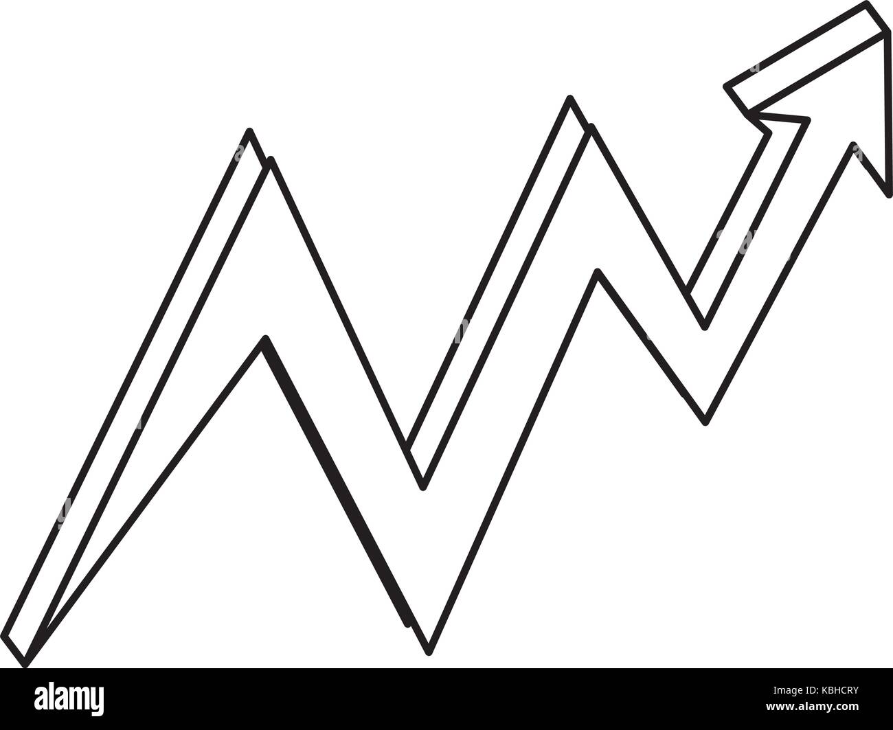 uncolored arrow over white background vector illustration Stock Vector ...