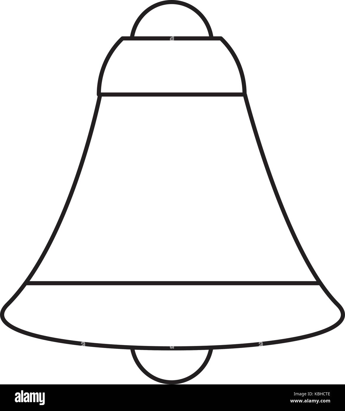 uncolored bell over white background vector illustration Stock Vector ...