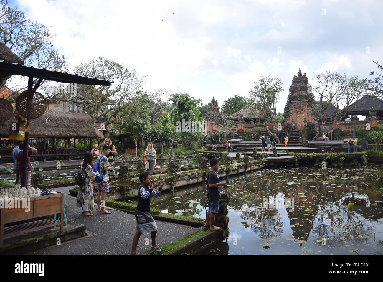 View of the beautiful Ubud water palace in Bali, Indonesia Stock Photo ...