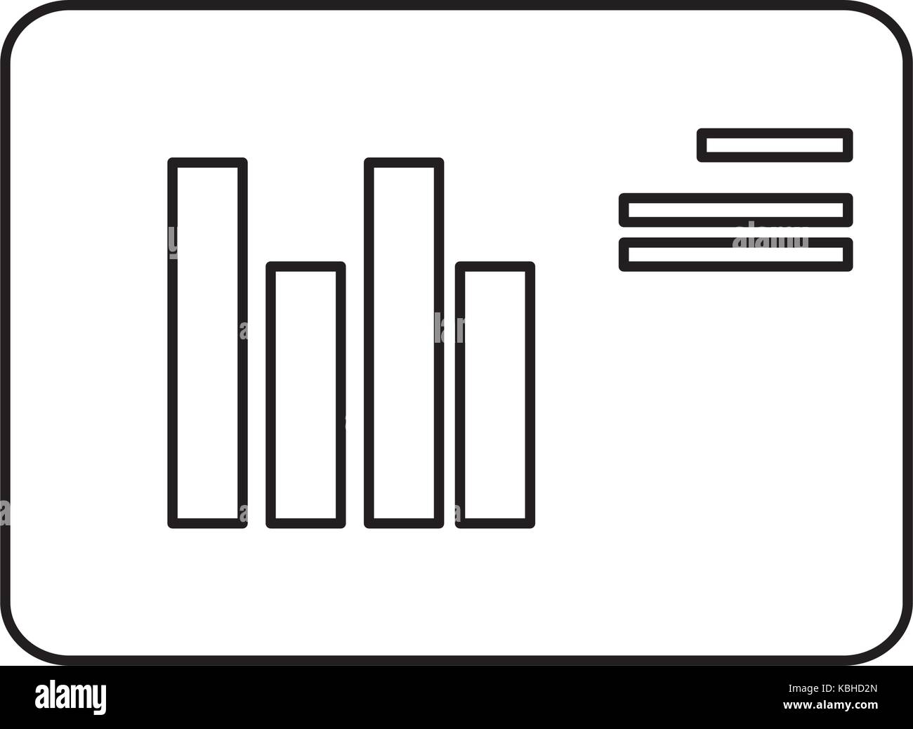 uncolored statistic graphic over white background vector illustration ...