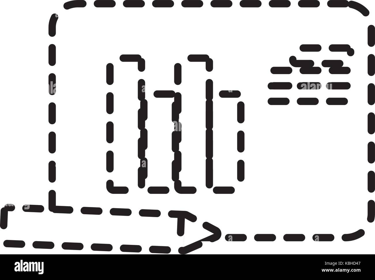 report document with statistic graphic icon over white background ...