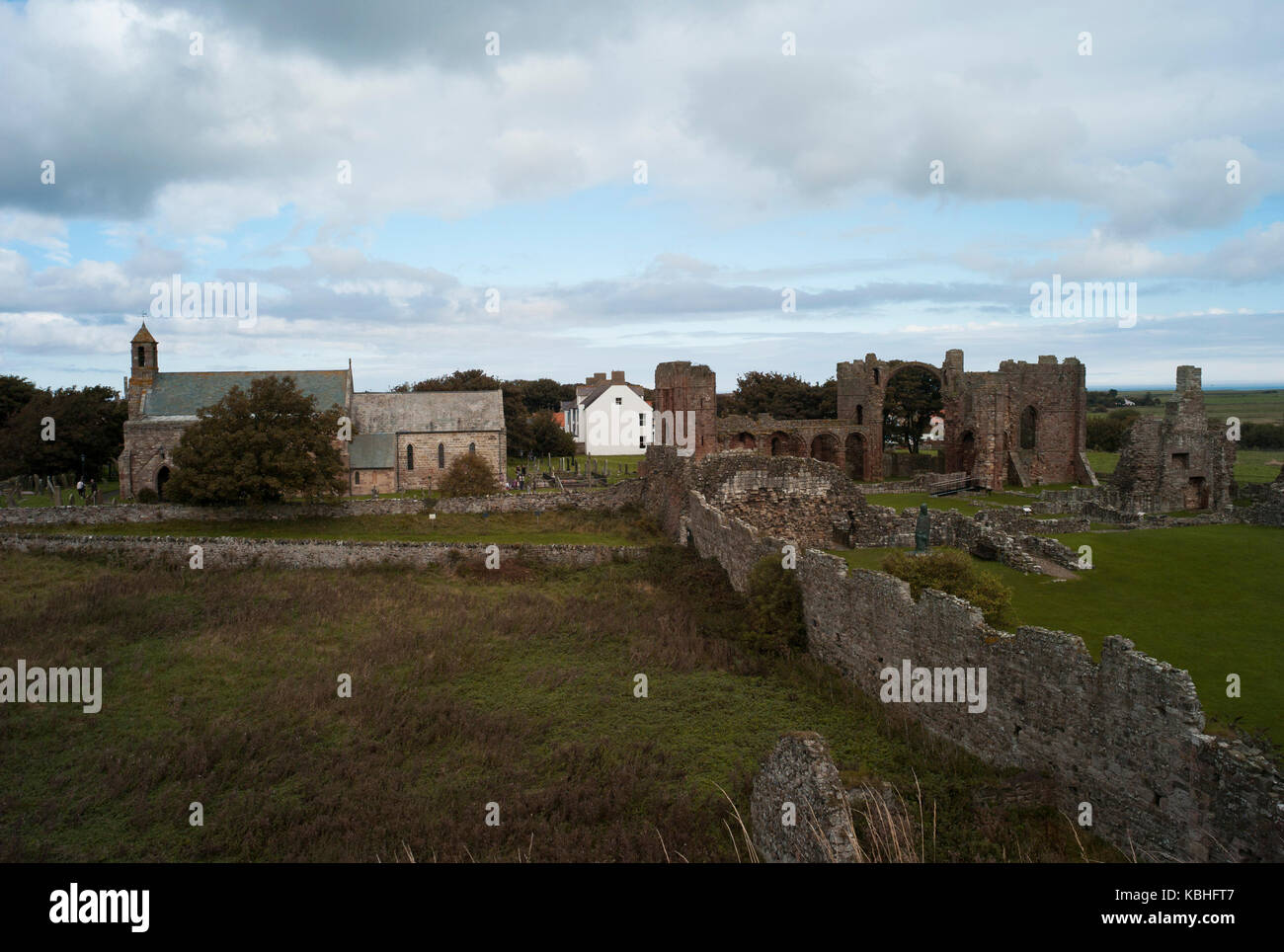 Monastery of Holy Island and St Marys Church Stock Photo - Alamy