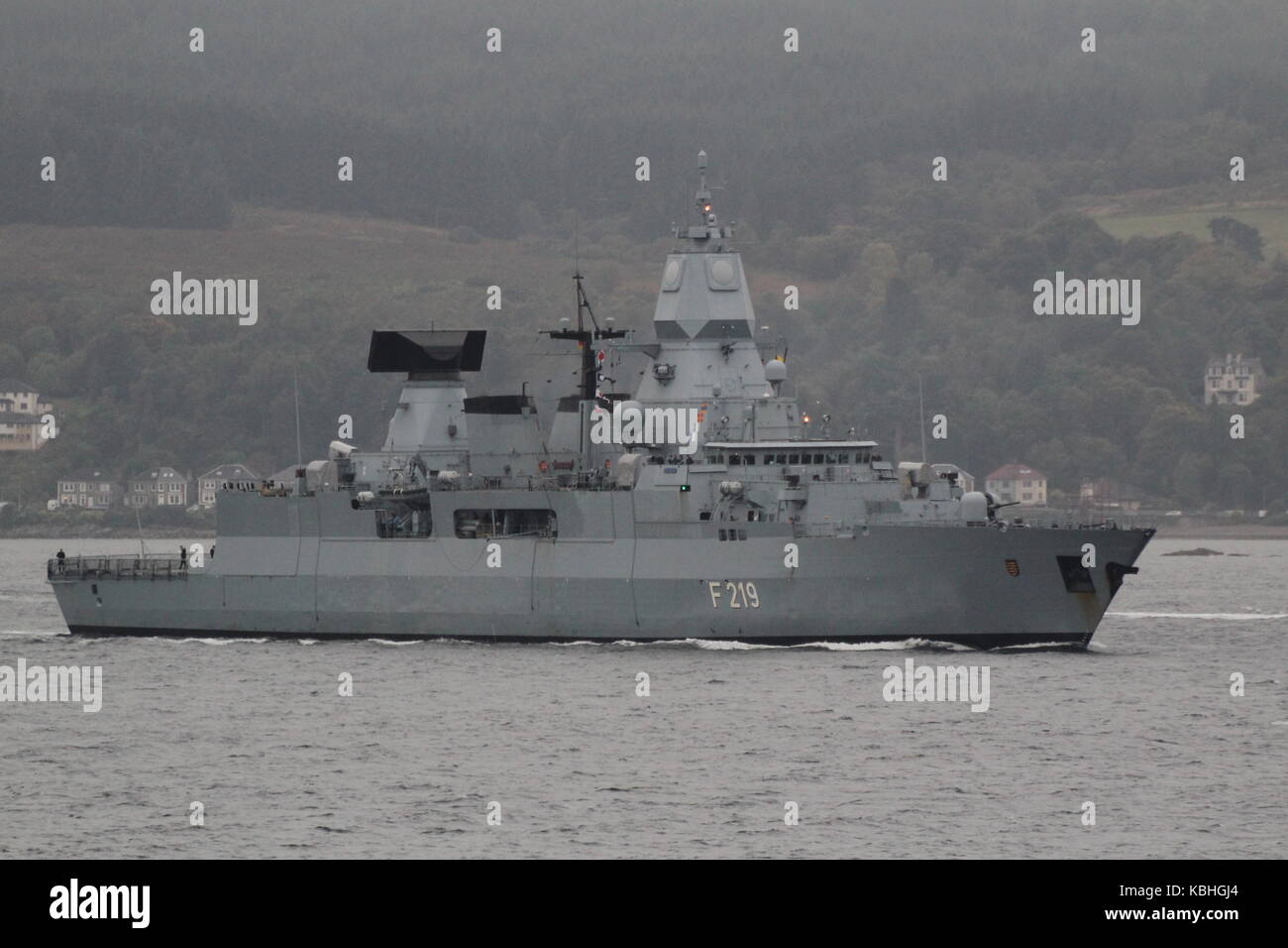 FGS Sachsen (F219), a Sachsen-class (or F124-class) air defence frigate ...