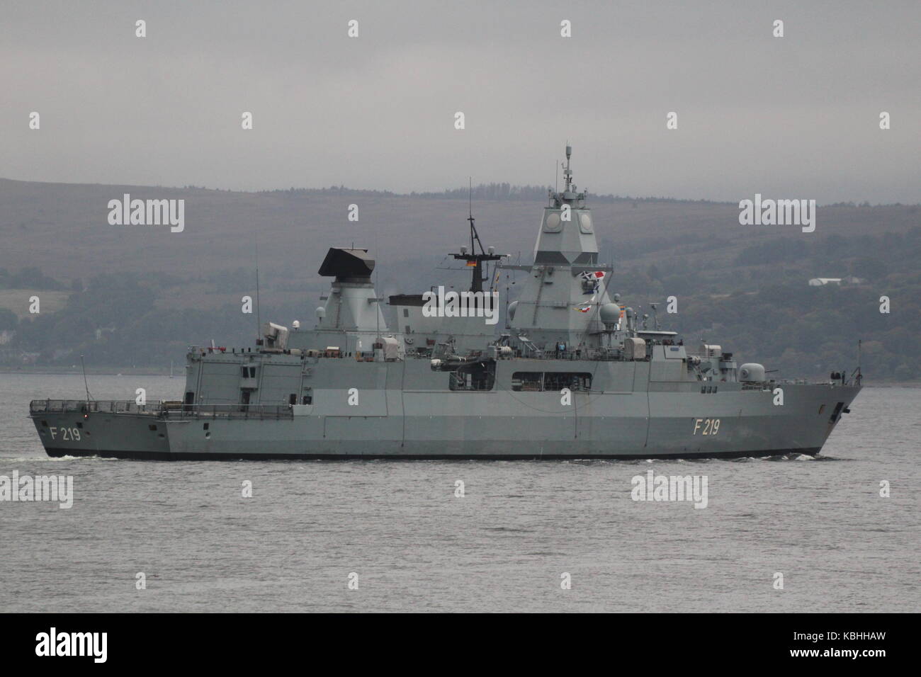 FGS Sachsen (F219), a Sachsen-class (or F124-class) air defence frigate ...