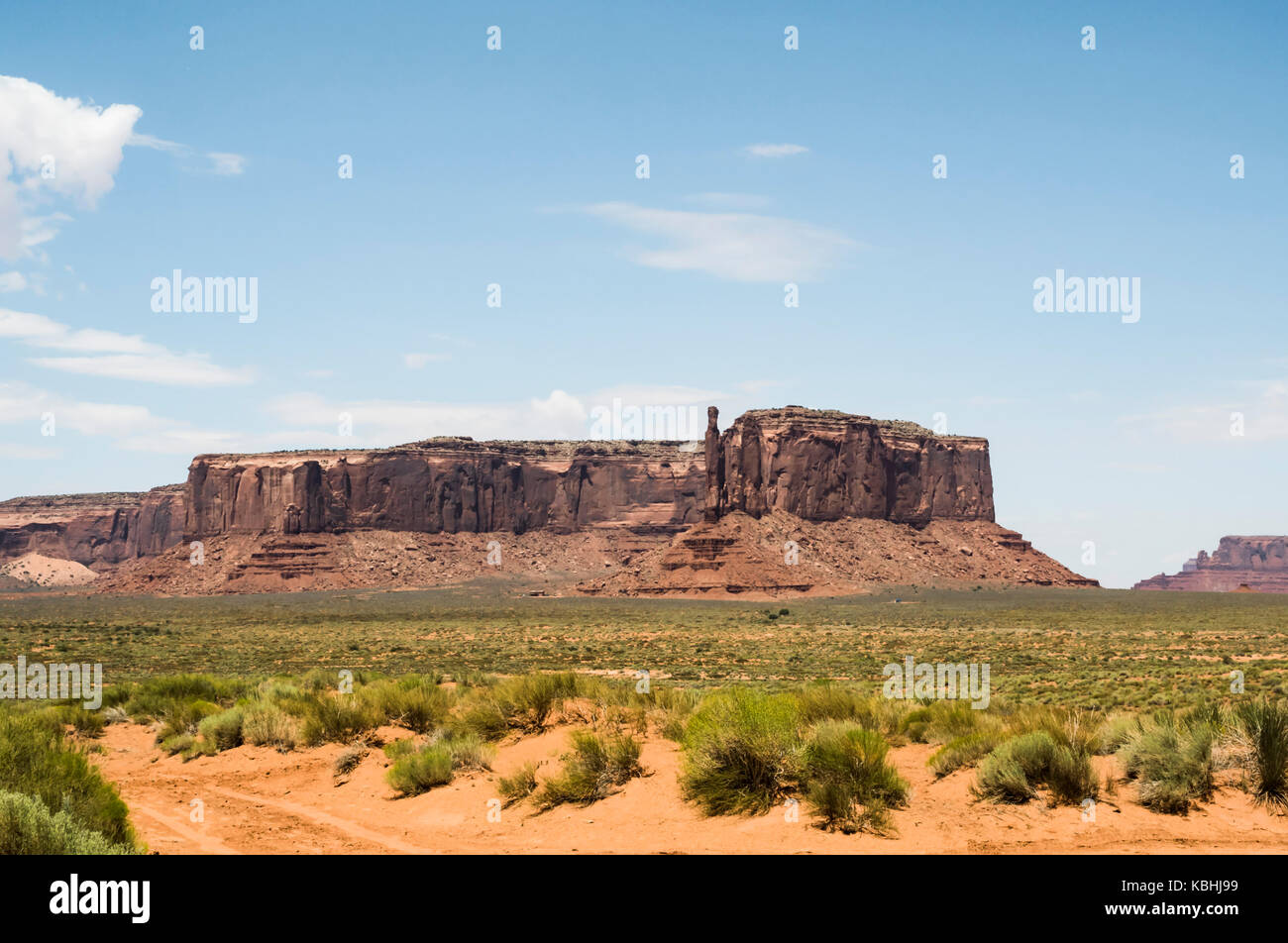 Three Sisters, Monument Valley - Arizona, AZ, USA Stock Photo - Alamy