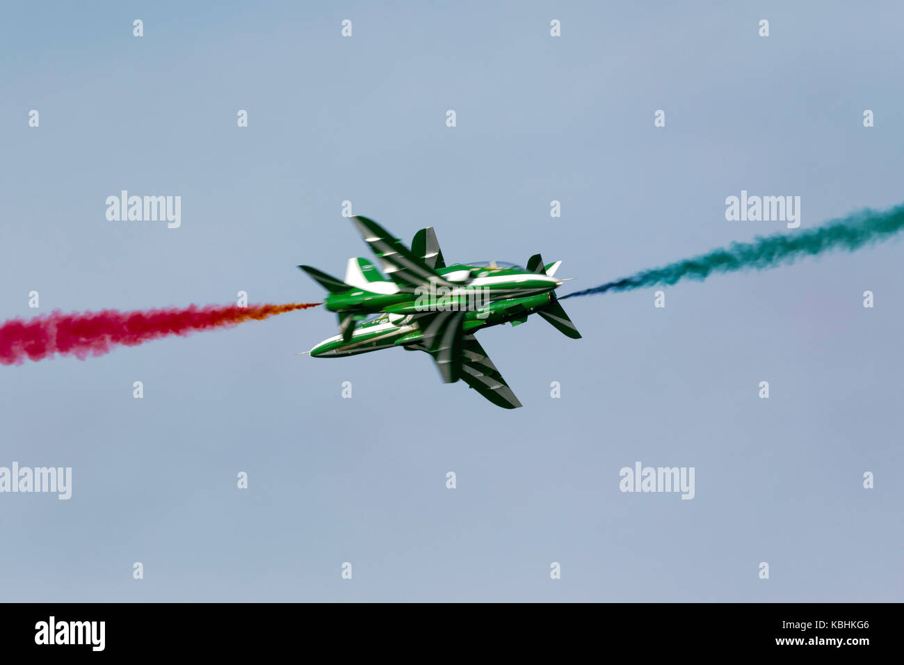 Saudi Air Force British Aerospace Hawk 65A, the Saudi Hawks, display ...