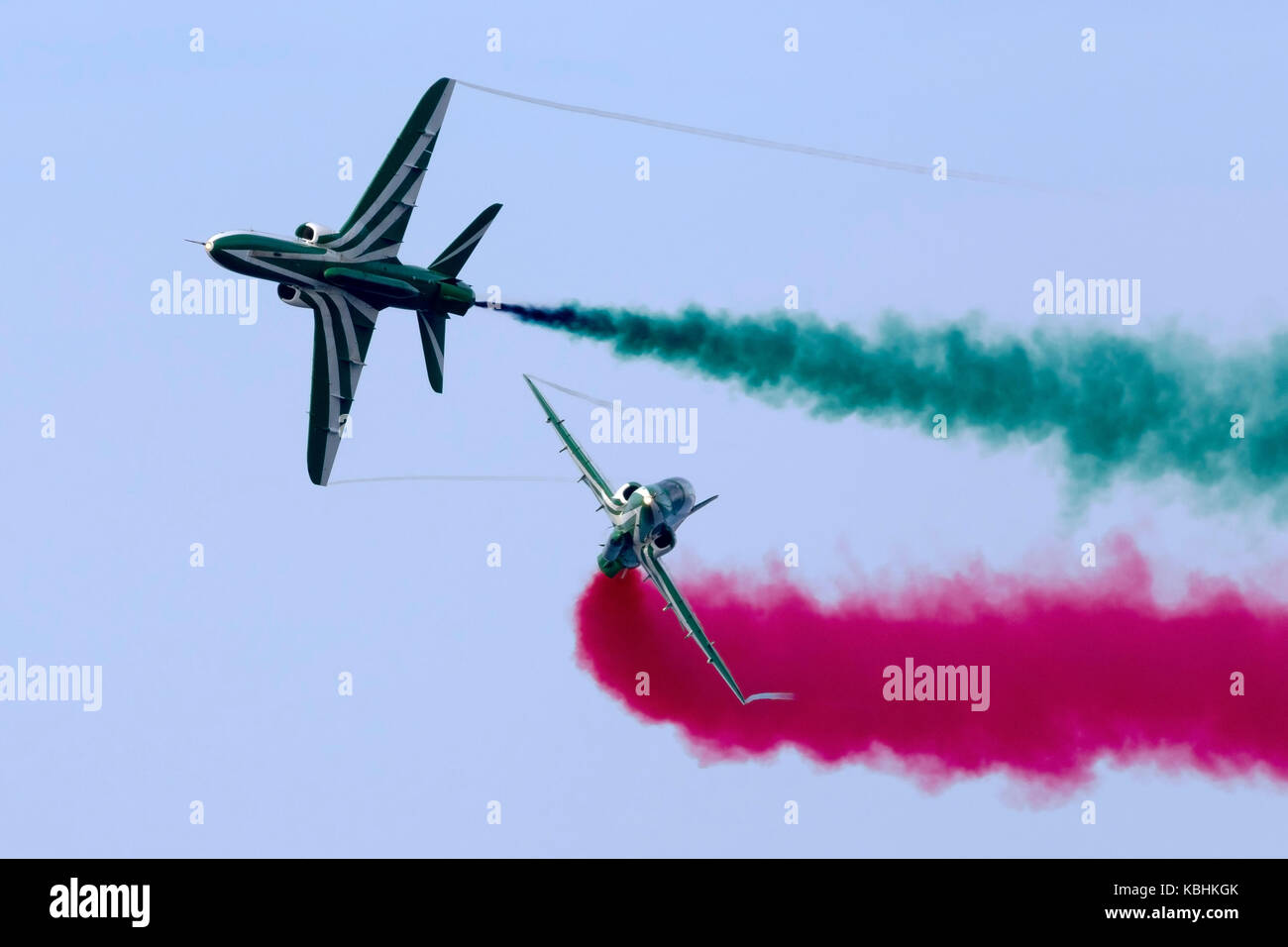 Saudi Air Force British Aerospace Hawk 65A, the Saudi Hawks, display ...
