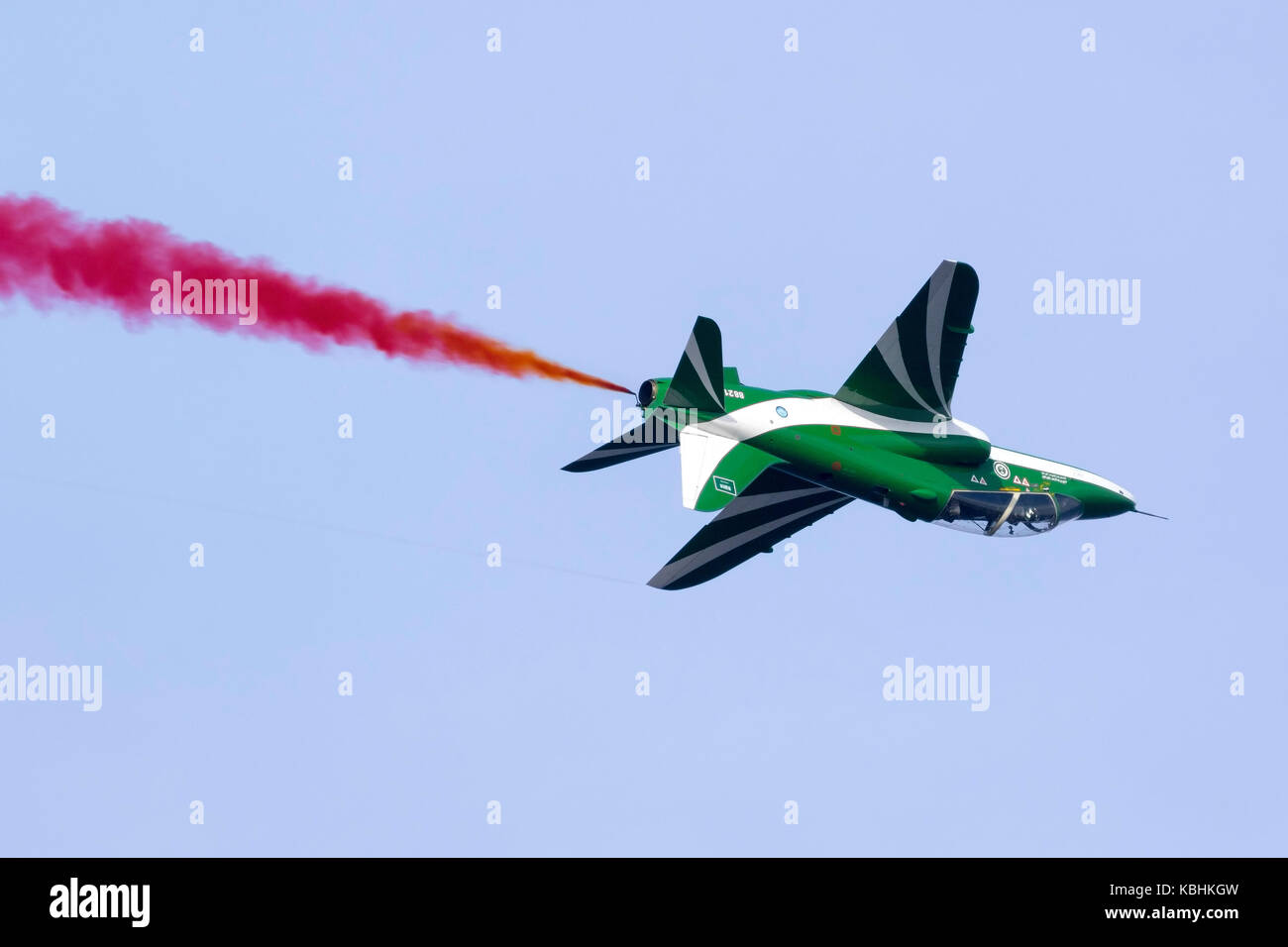 Saudi Air Force British Aerospace Hawk 65A, the Saudi Hawks, display ...