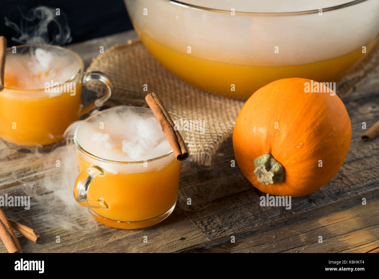 Homemade Spooky Pumpkin Spice Punch for Halloween Stock Photo - Alamy