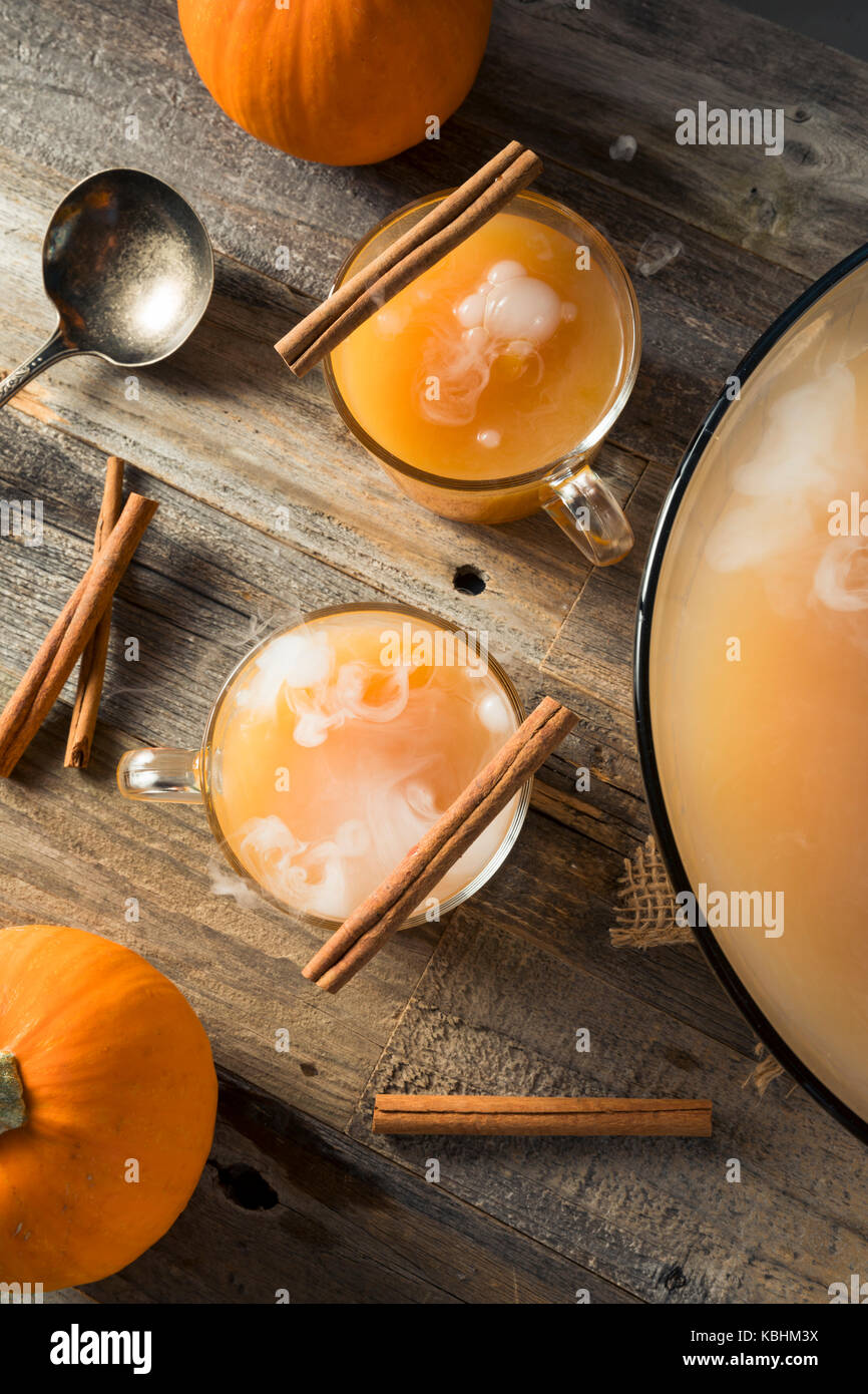 Homemade Spooky Pumpkin Spice Punch for Halloween Stock Photo - Alamy