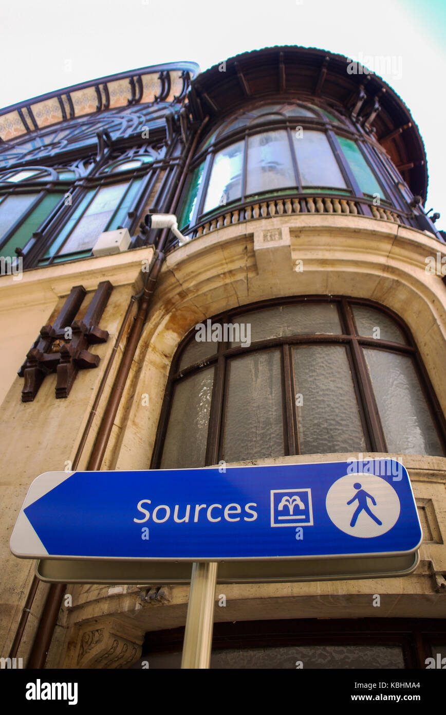 General view of the original Cachat spring building, Evian-les-Bains ...
