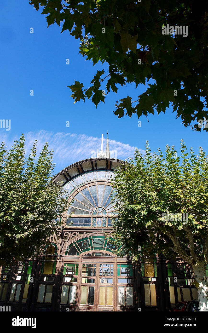 General view of the original Cachat spring building, Evian-les-Bains ...