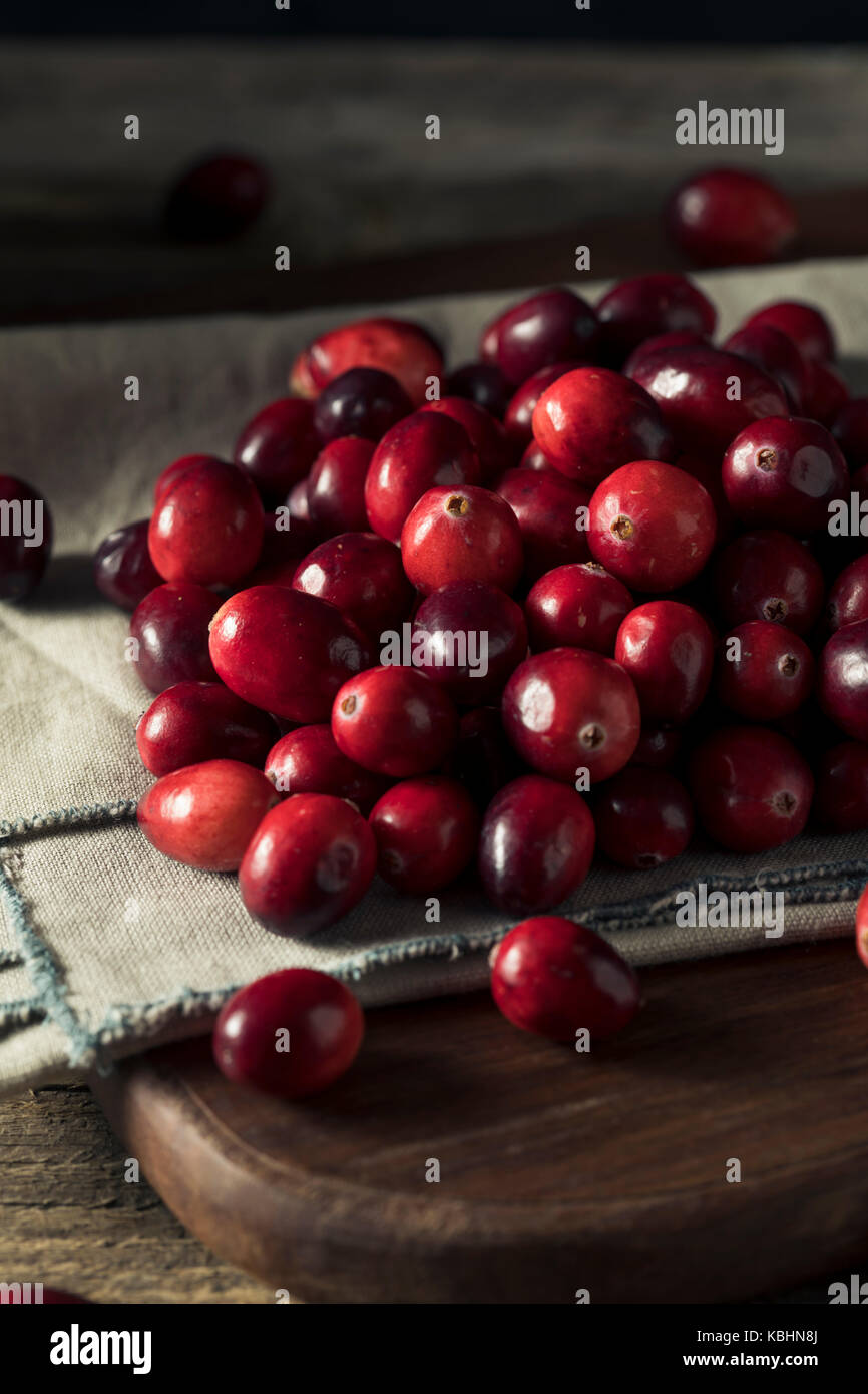 Raw Red Organic Cranberries Ready to Cook With Stock Photo - Alamy