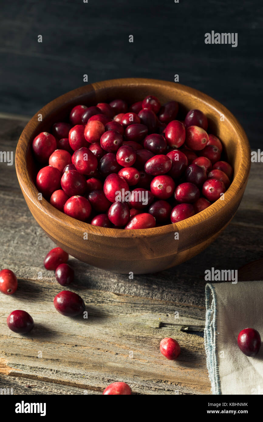 Raw Red Organic Cranberries Ready to Cook With Stock Photo - Alamy