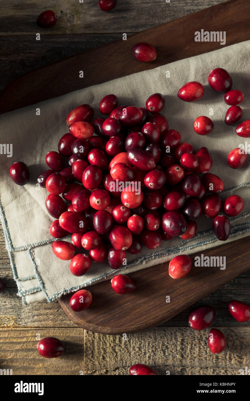 Raw Red Organic Cranberries Ready to Cook With Stock Photo - Alamy