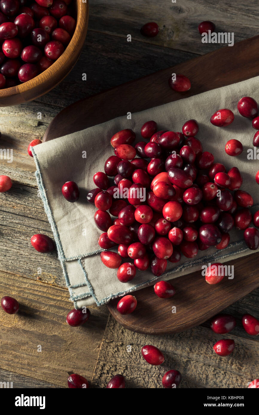 Raw Red Organic Cranberries Ready to Cook With Stock Photo - Alamy