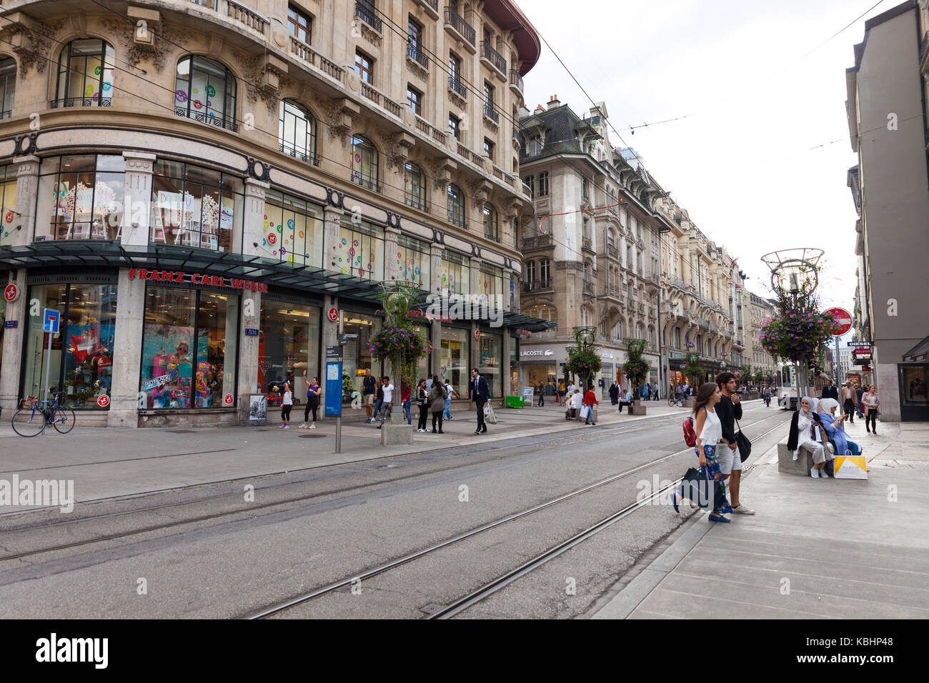 Street in Geneva Stock Photo - Alamy