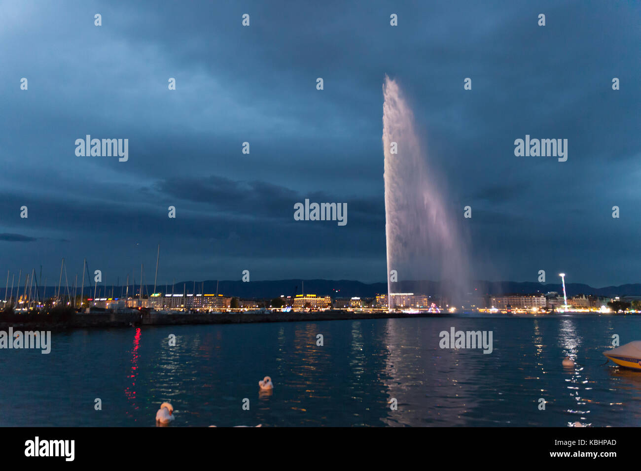 Fountain in Geneva Stock Photo - Alamy