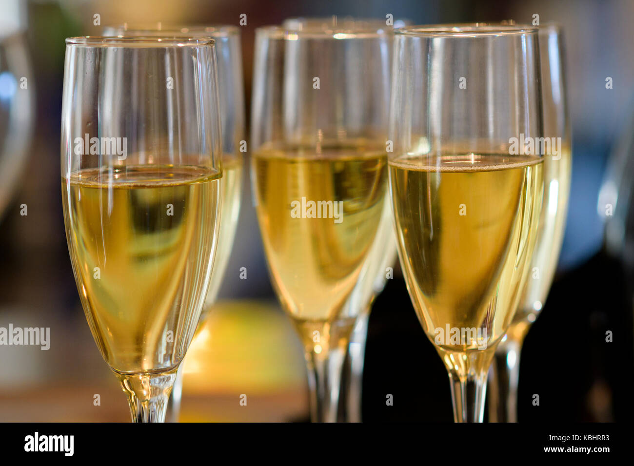 White wine in glasses Stock Photo - Alamy