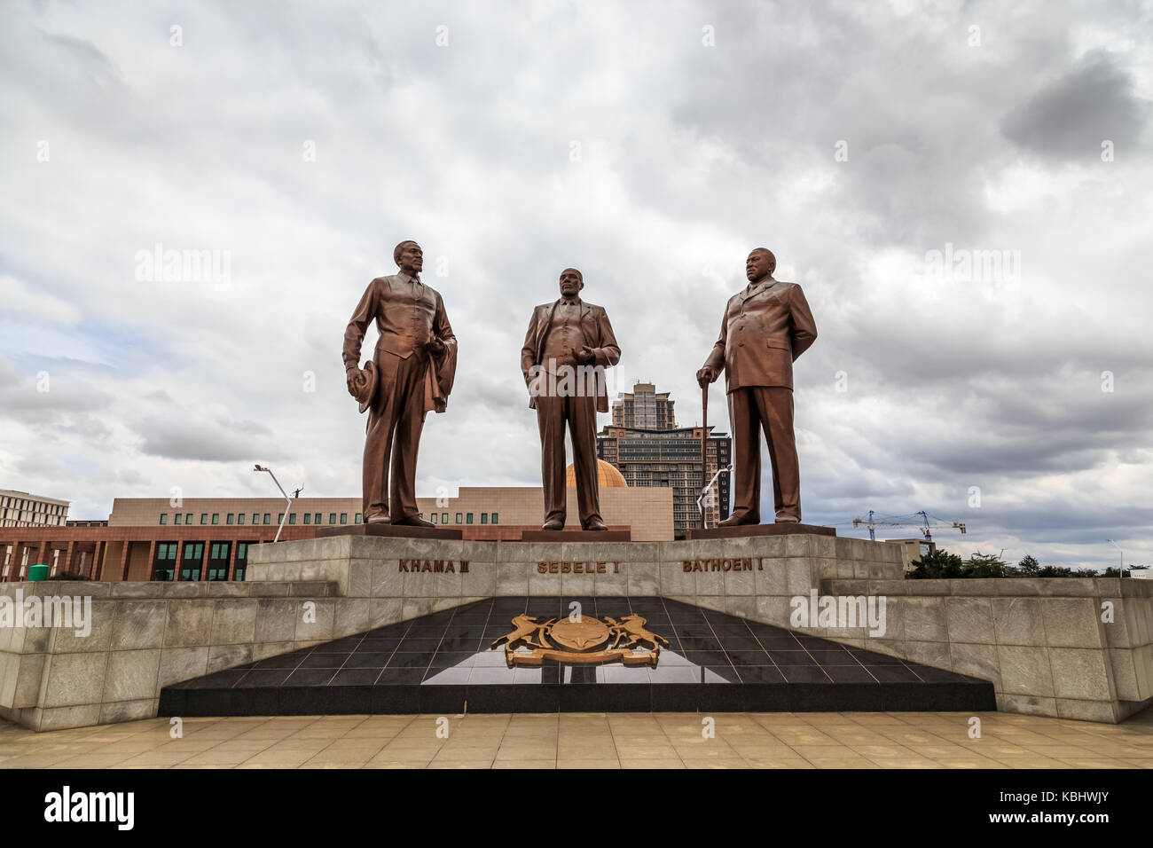 Three Dikgosi / tribal chiefs/ Monument, central business district ...
