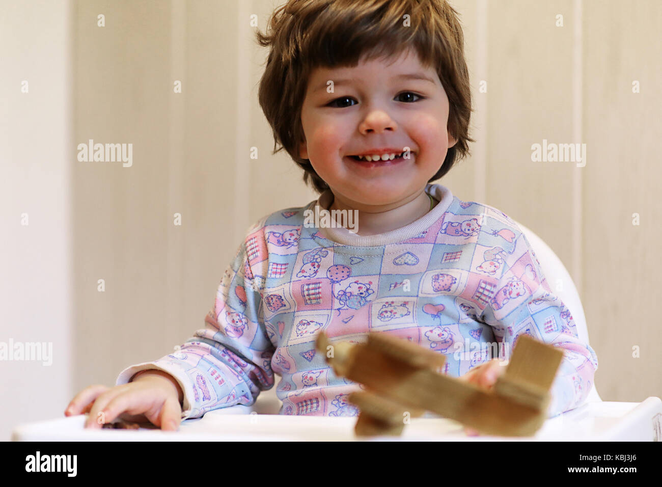 kid smiling and have fun white background Stock Photo - Alamy