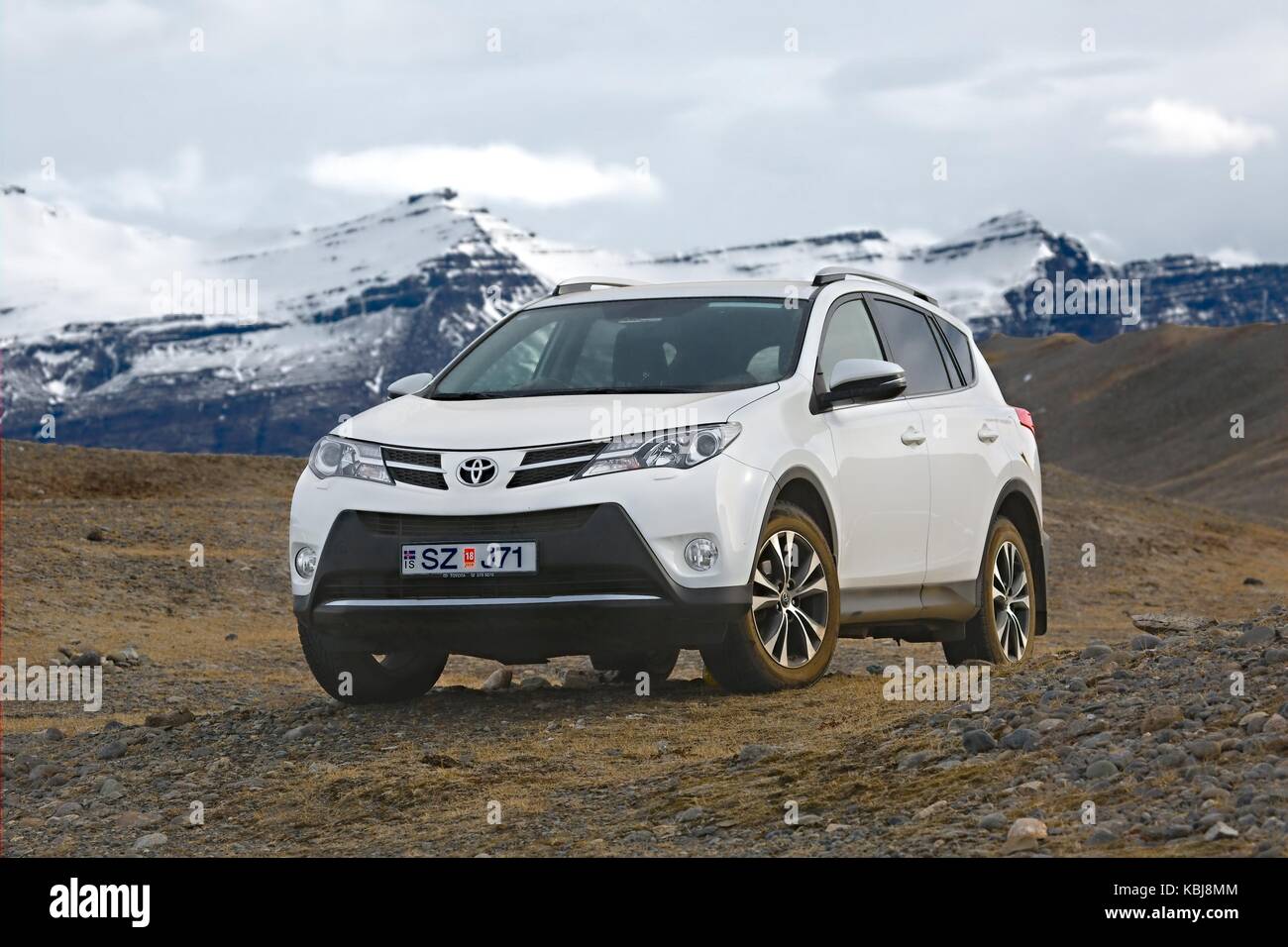 Toyota RAV4 on terrain Stock Photo - Alamy