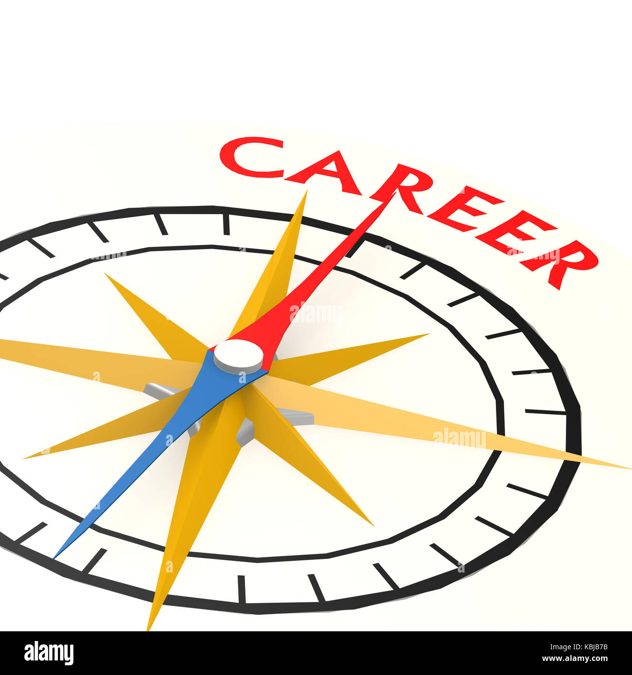 Compass with career word Stock Photo - Alamy