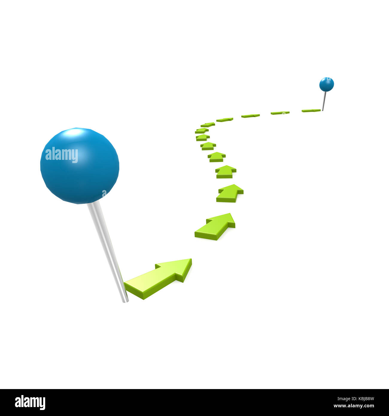Round pin green path Stock Photo - Alamy