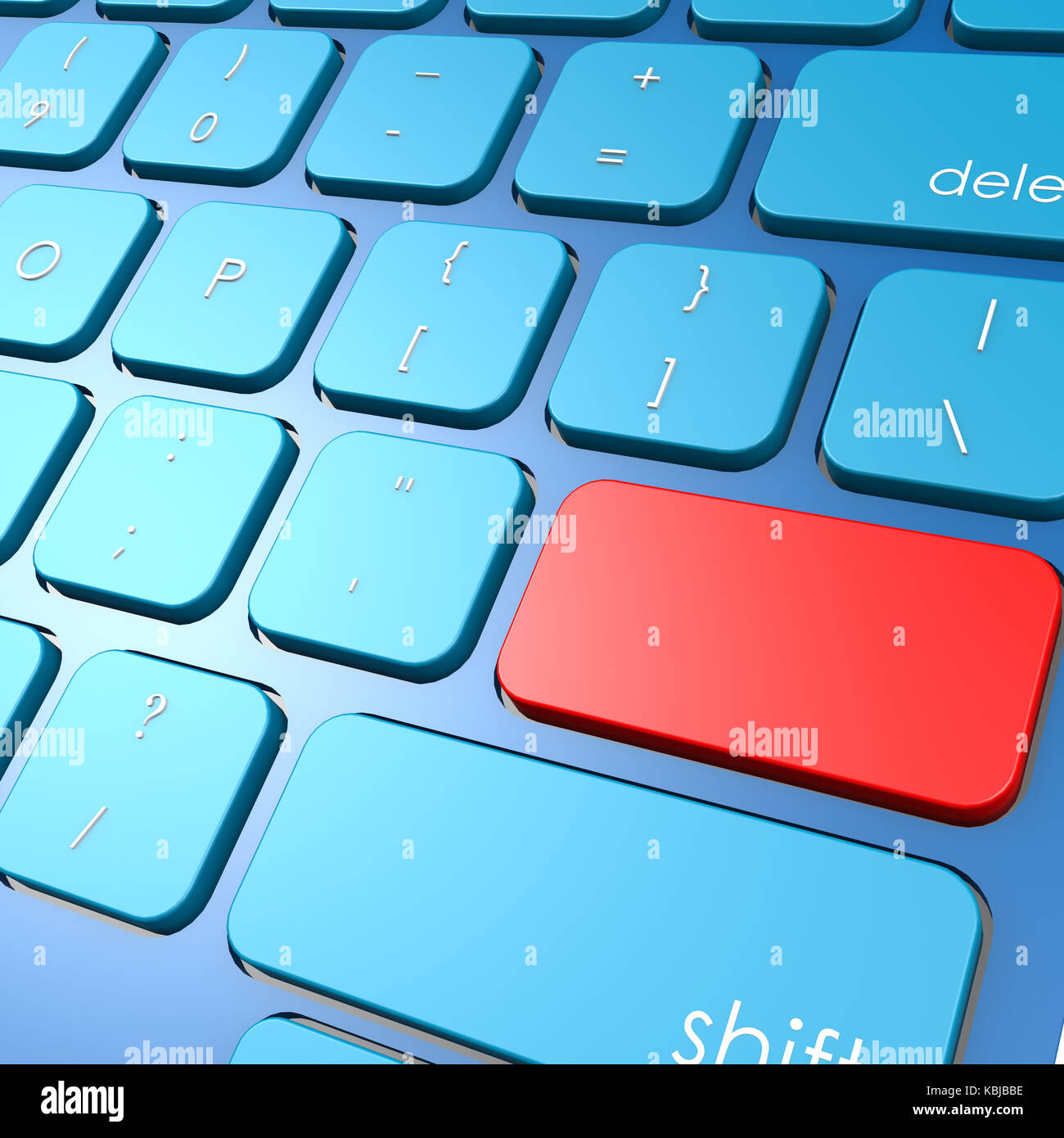 Blank blue keyboard Stock Photo - Alamy