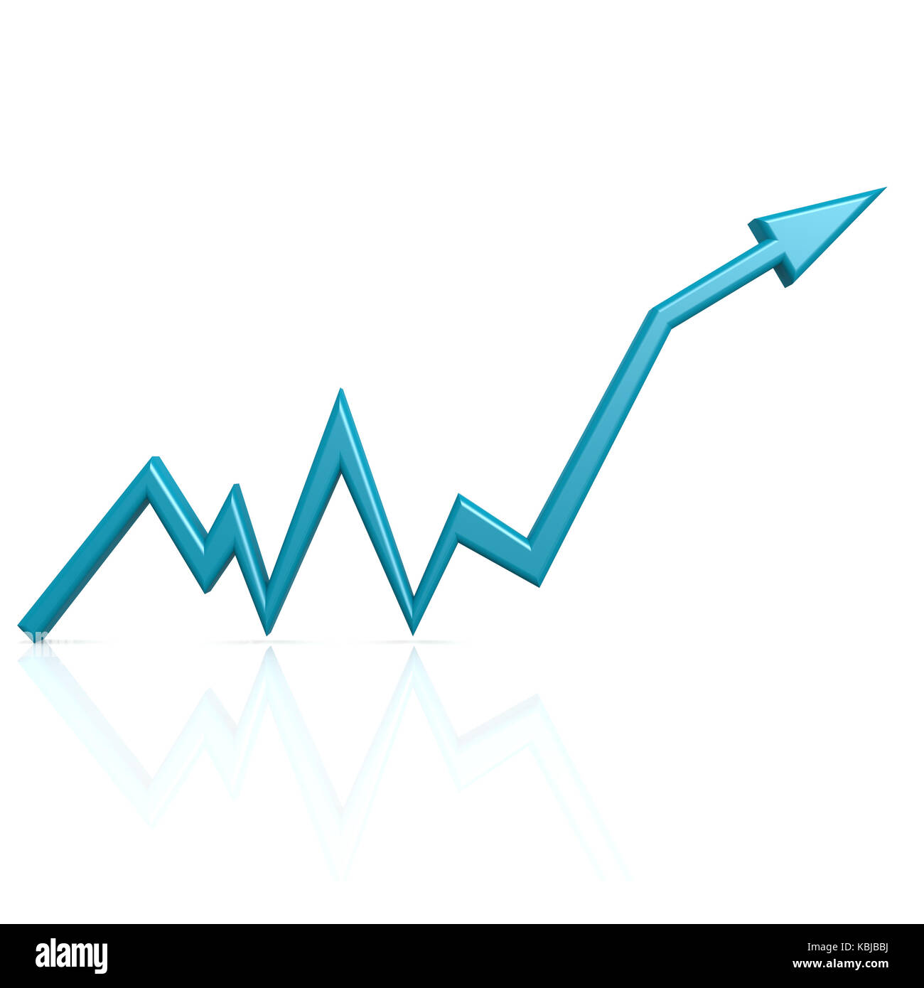 Blue graph up Stock Photo - Alamy