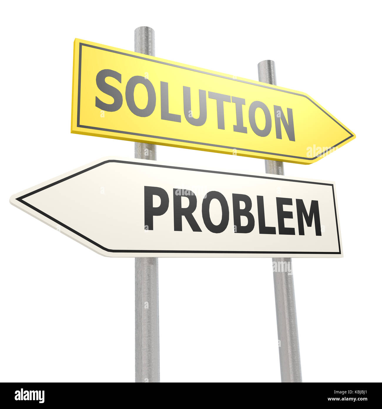 Problem solution road sign Stock Photo - Alamy