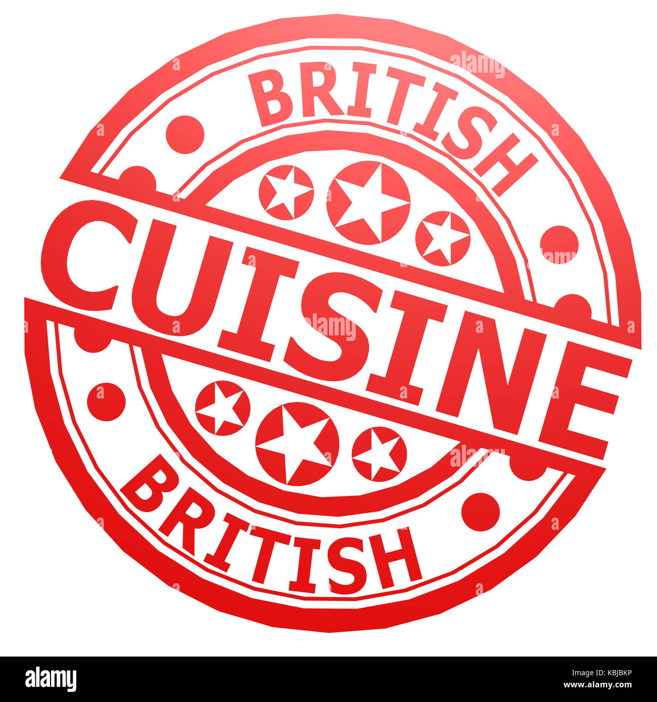 British cuisine stamp Stock Photo - Alamy