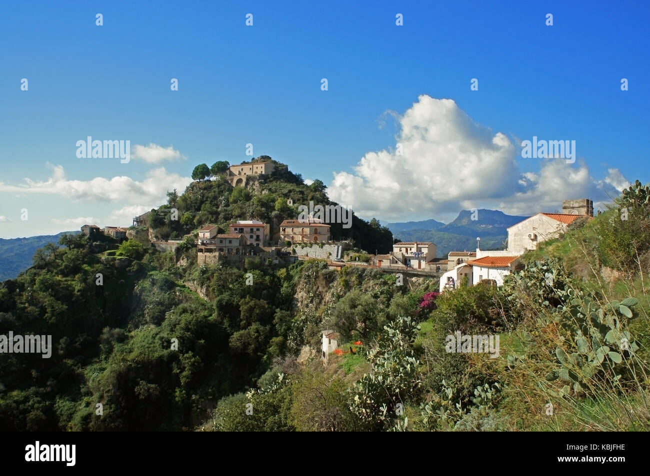 Landscape with Godfather's (Corleone) village and surrounding hills ...