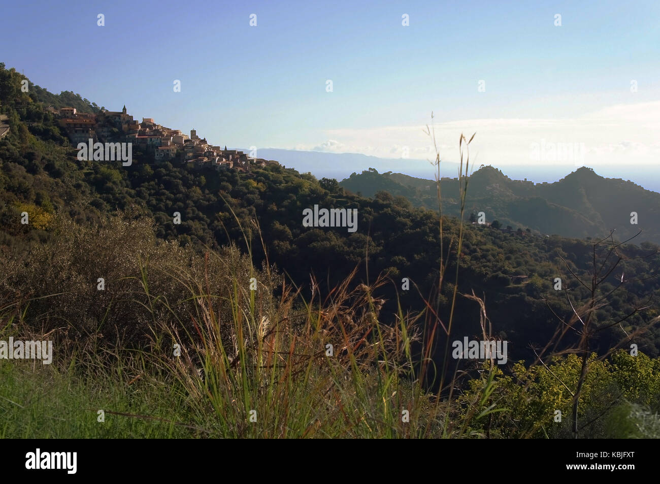 Landscape with Godfather's (Corleone) village and surrounding hills ...