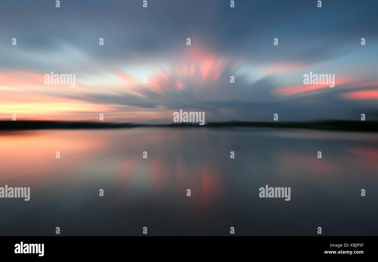 Abstract motion blur sunset nature background Stock Photo - Alamy