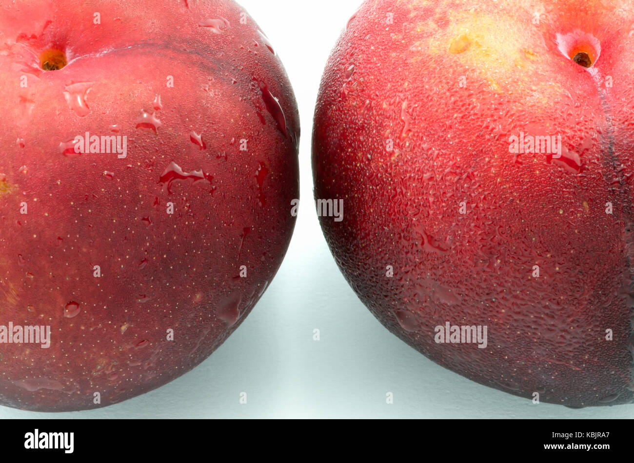 Close up of Red peach, isolated on white background Stock Photo - Alamy