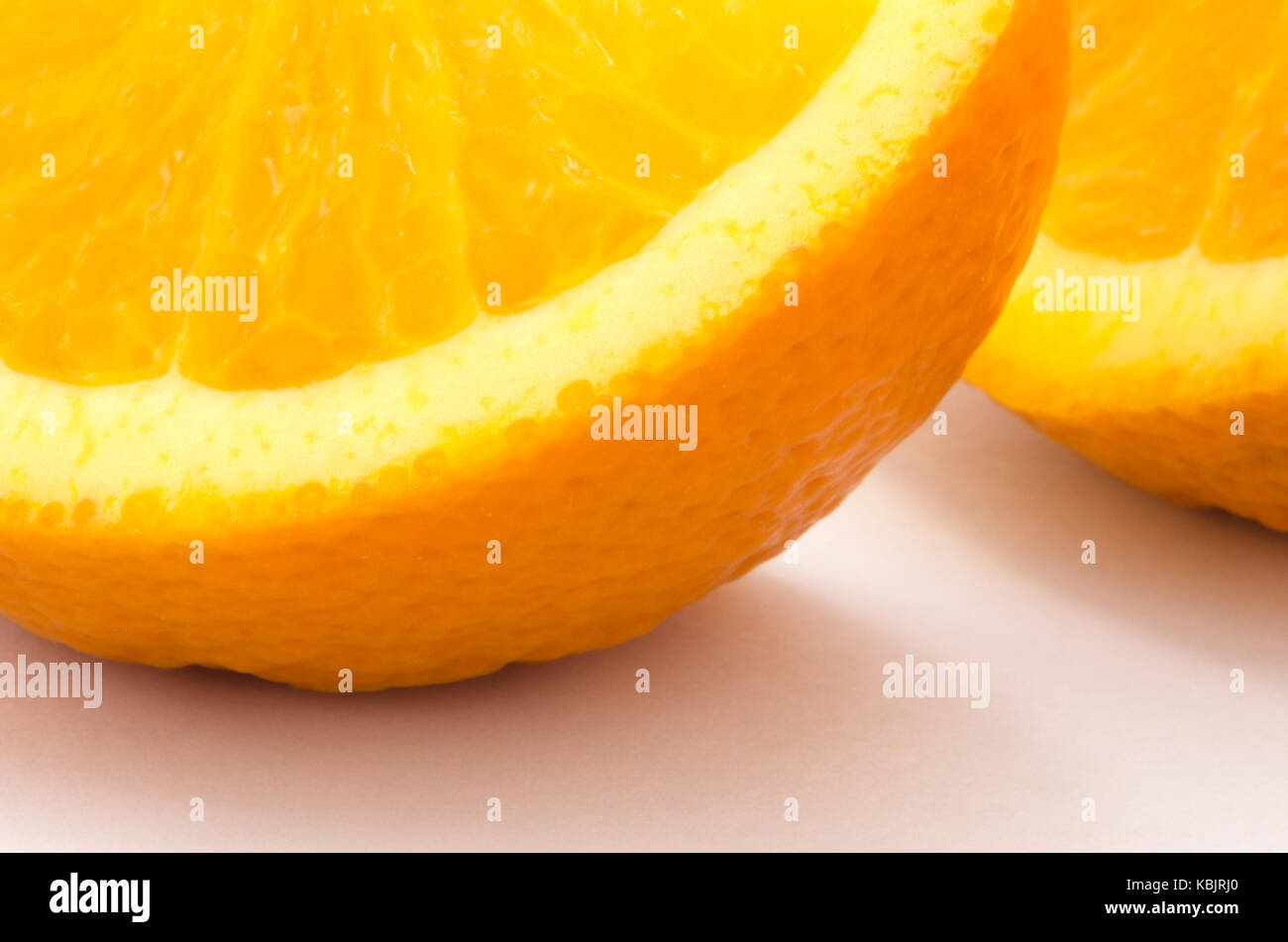 Orange slice, close up, isolated on white background Stock Photo - Alamy