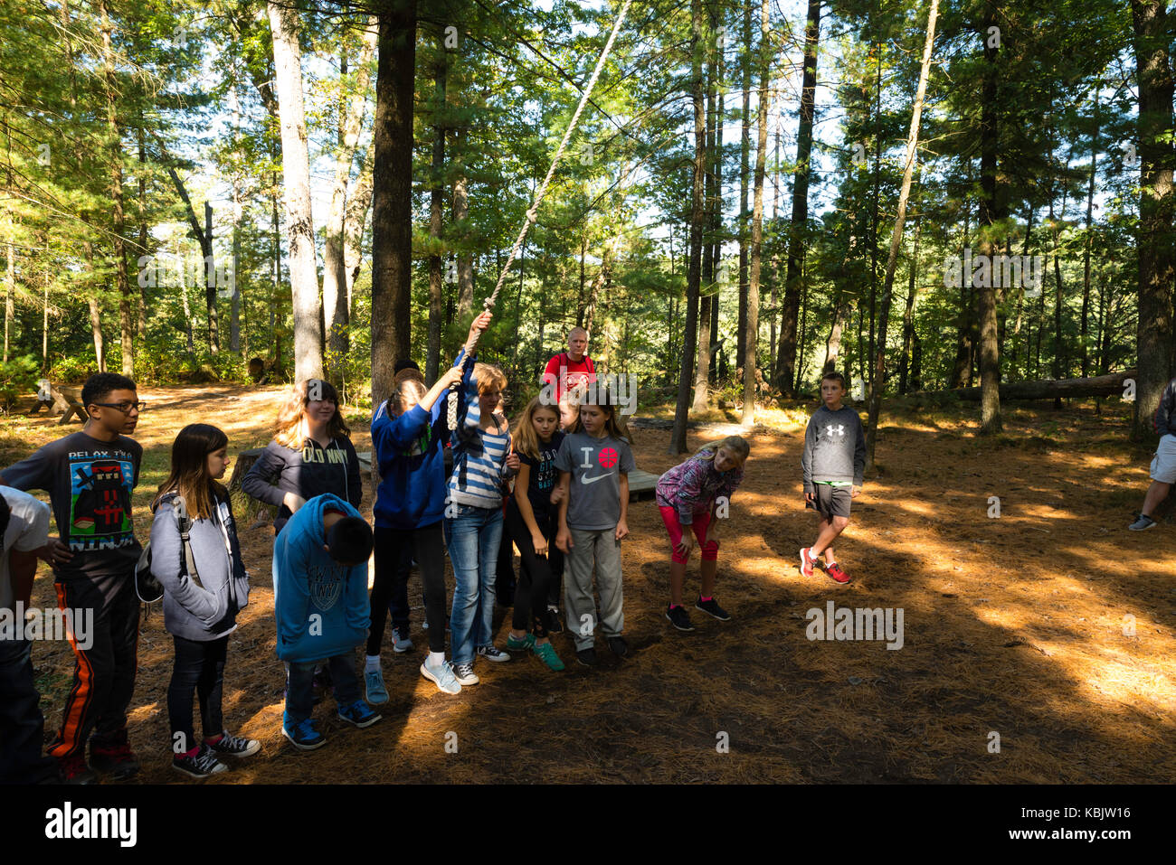 Kids learn team building skills and other environmental education ...