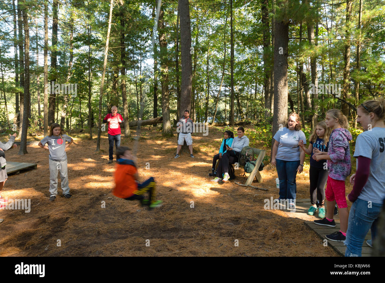 Kids learn team building skills and other environmental education ...