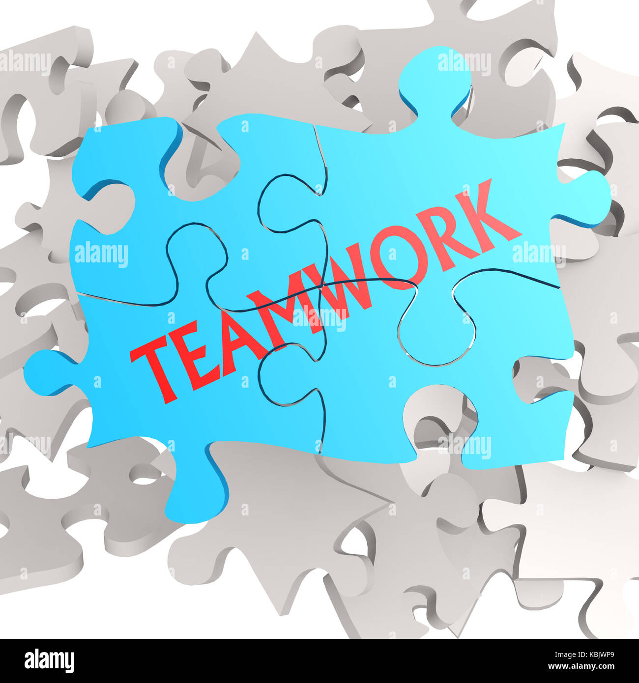 Puzzle jigsaw teamwork Stock Photo - Alamy