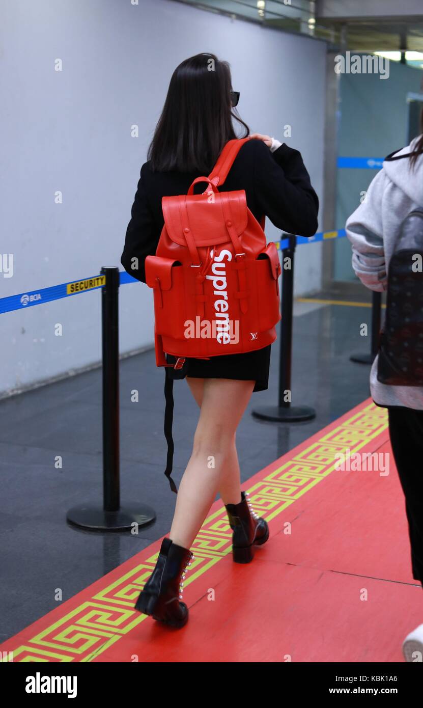 Chinese actress Victoria Song or Song Qian arrives at the Beijing ...