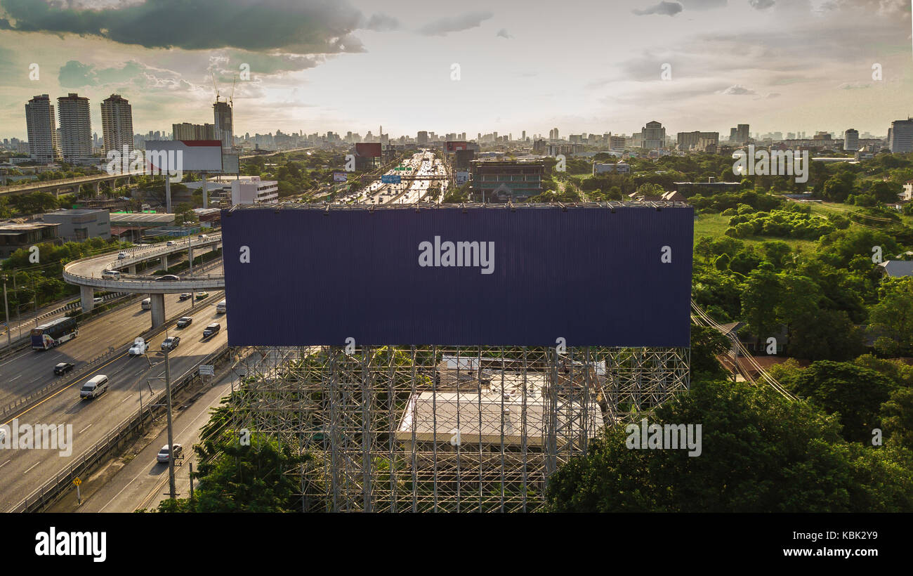 Billboard road sign on the highway Stock Photo - Alamy