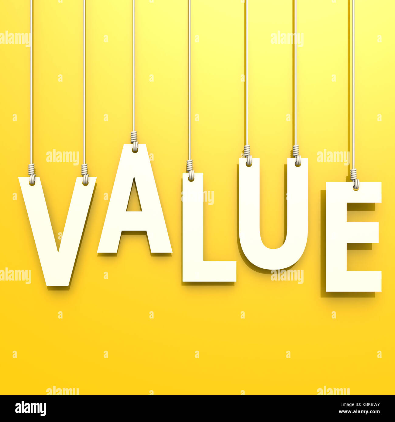 Value word in yellow background Stock Photo - Alamy