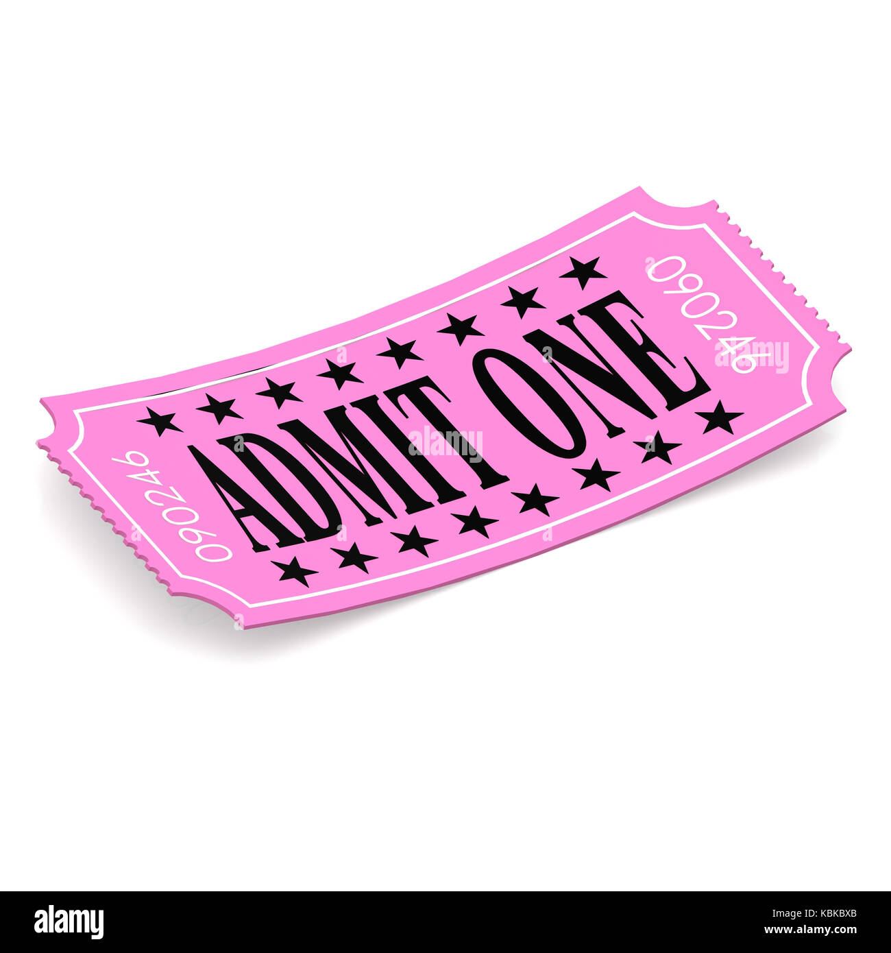 Pink ticket Cut Out Stock Images & Pictures - Alamy