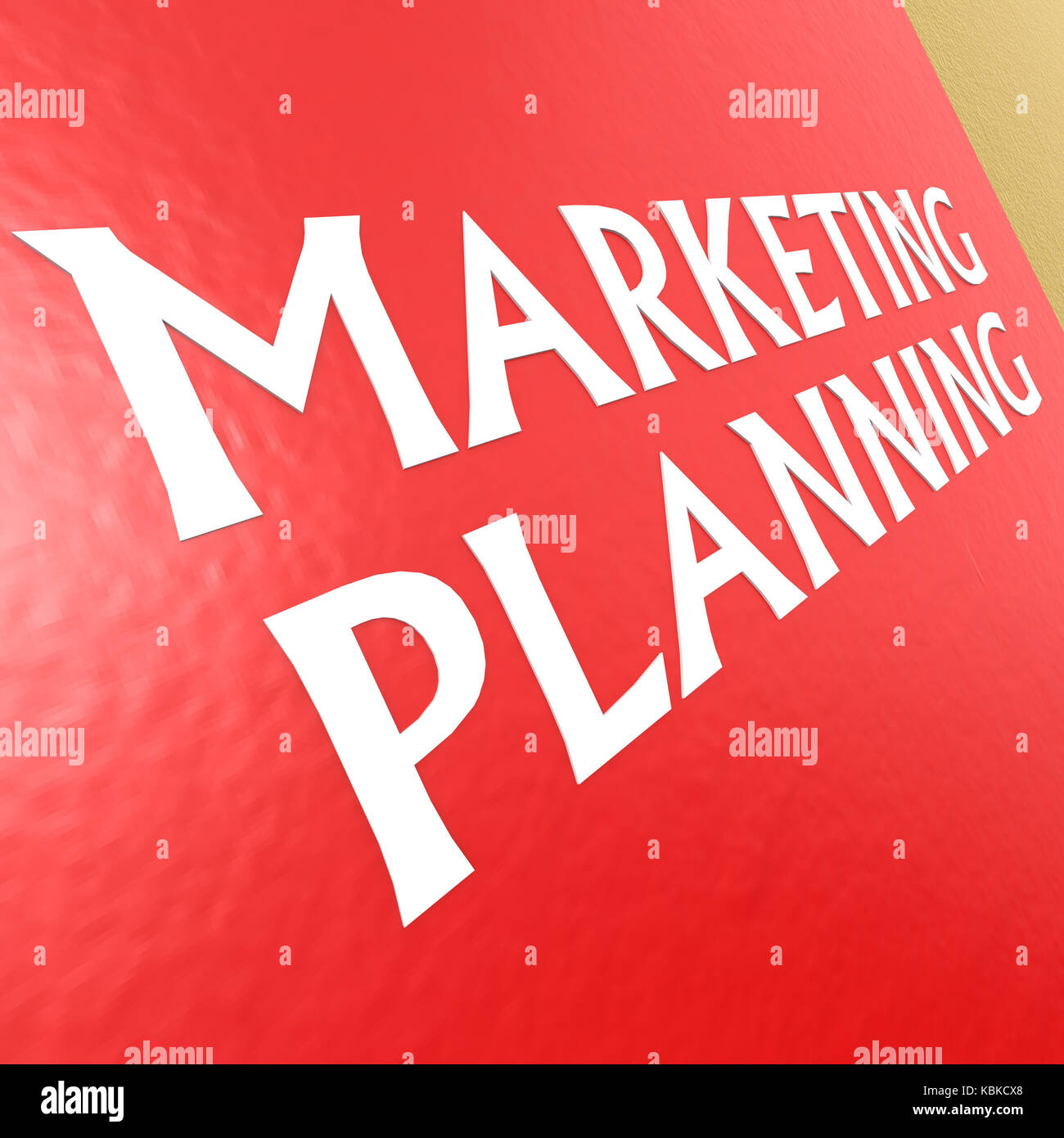 Marketing planning with red background Stock Photo - Alamy