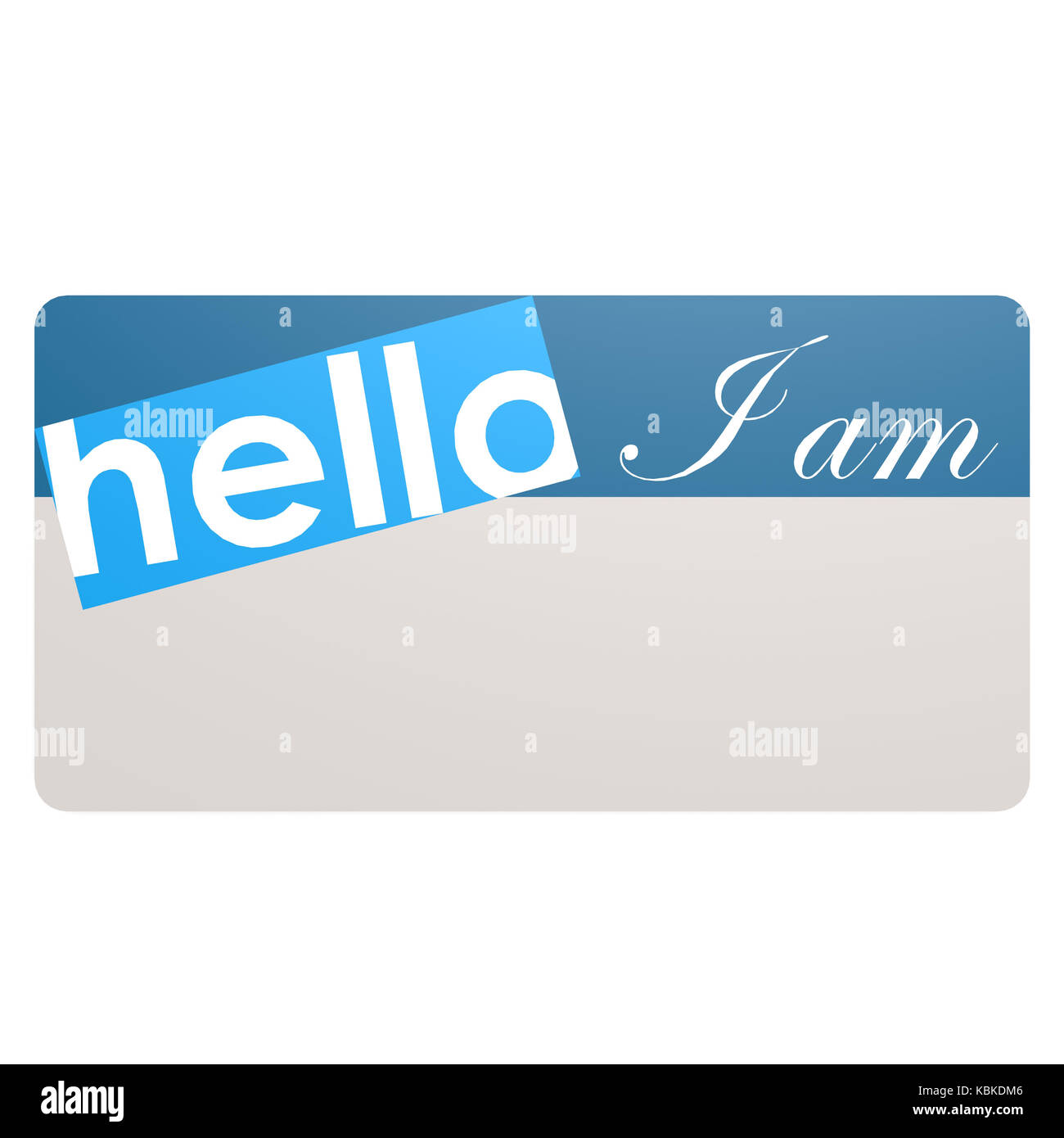 Blue card I am Stock Photo - Alamy
